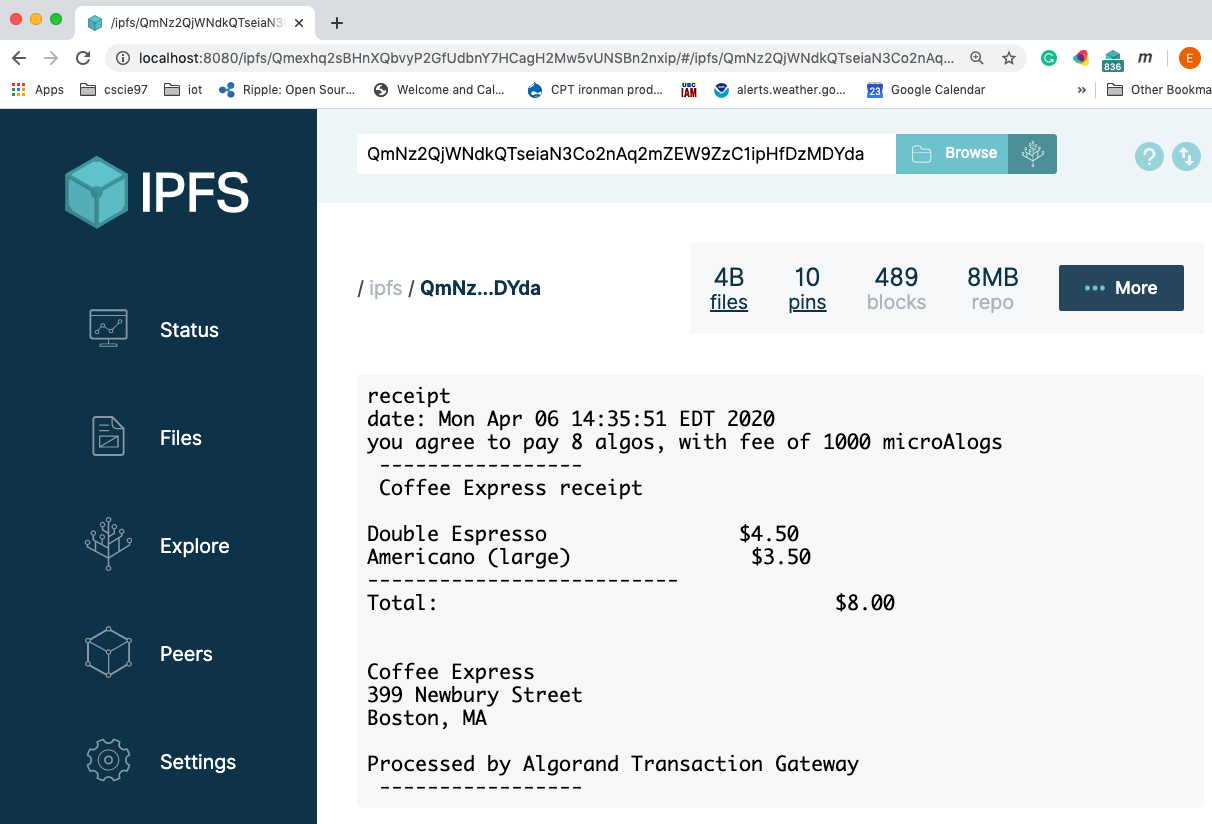 Creating a Point-of-Sale Application with the Algorand Blockchain | Algorand Developer Portal